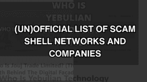 (Un)Official List Of Scam Shell Networks And Companies