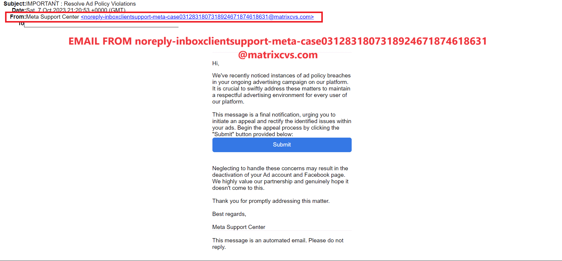 What Is A Facebook Ad Policy Violation Scam?