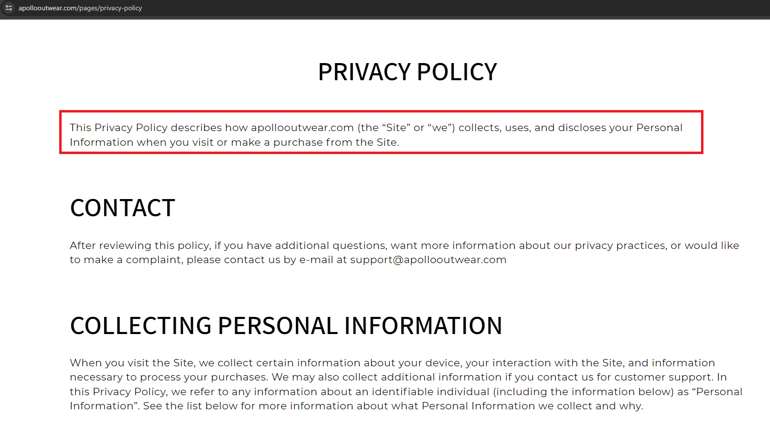 Is ApolloOutwear.com A Scam? (Buyers, Be Wary of Misleading Deals ...